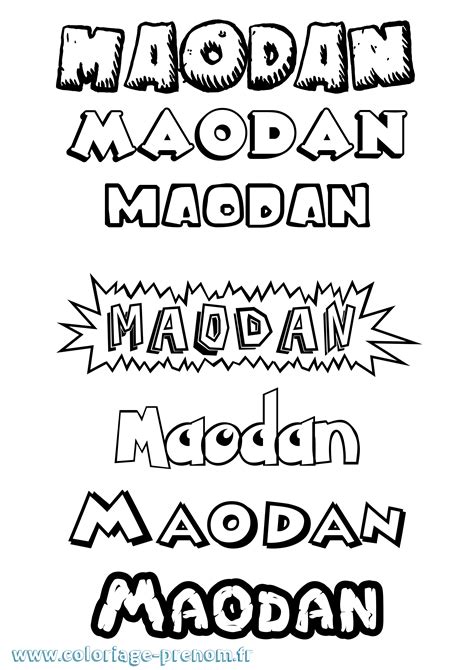 Coloriage Du Prénom Maodan à Imprimer Ou Télécharger Facilement