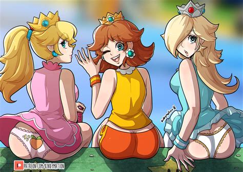 Peach Daisy And Rosalina [super Mario Bros ] Kinkymation R Animebooty