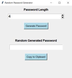 Random Password Generator In Python GUI Tkinter AskPython