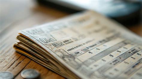 A Savings Account Passbook With Interest Rate Figures Stock