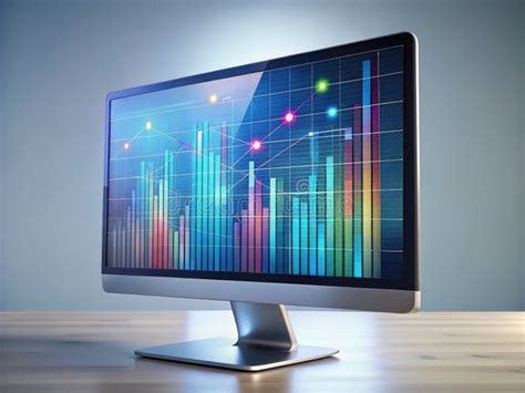 Modern Programmers Desktop Reflective Data Visualization Mockup