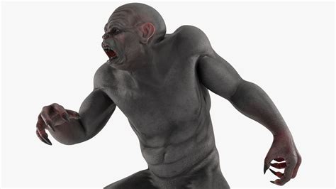 Grey Ogre Aggressive 3d Model 149 3ds Blend C4d Fbx Max Ma