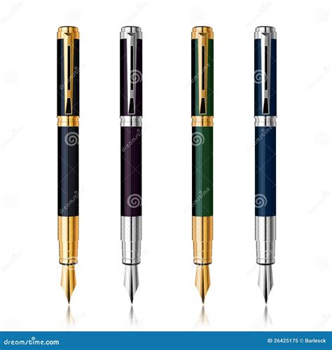 Classic Pen Set Stock Vector Illustration Of Gold Classic 26425175