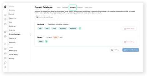 Adding And Updating Synonyms In The Product Catalogue Help Centre
