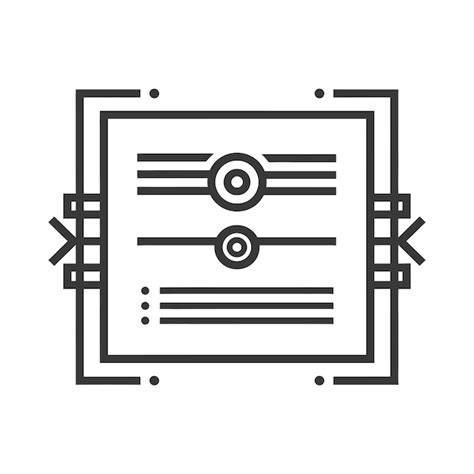 Black And White Outline Illustration Of A User Interface Element Premium Ai Generated Vector