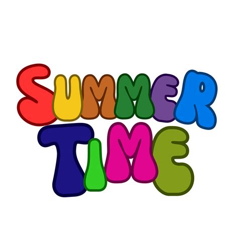 Summer Time Text Summer Holidays Calligraphy Summer Time Lettering