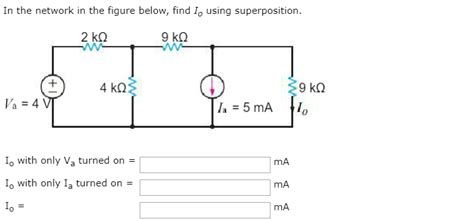 solved in the network in the figure below find io using