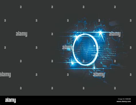 Technological Encryption Circuit System Concept Abstract Background