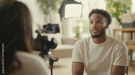 Cinematic Documentary Scene Featuring An Intimate Interview With A Subject Speaking Into The