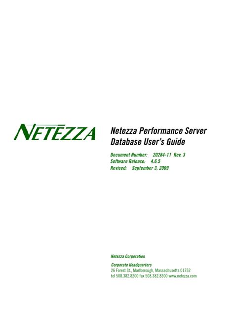 465 Netezza Database Users Guide Pdf Copyright Information Technology Management