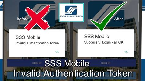 sss mobile invalid authentication token i fix i tagalog youtube