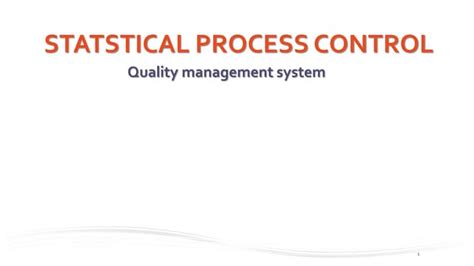 Statistical Process Control Pptx
