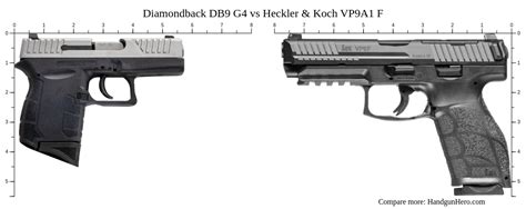 Diamondback Db9 G4 Vs Heckler And Koch Vp9a1 F Size Comparison Handgun Hero