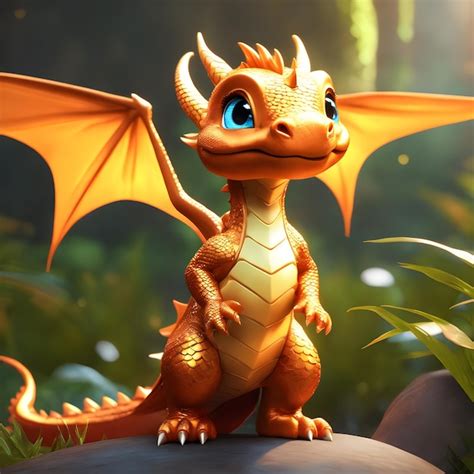 Premium Ai Image Cute Dragon Digital Animation