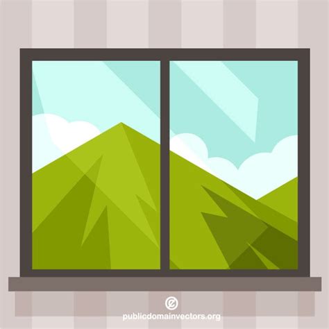 Window View Royalty Free Stock Vector Clip Art