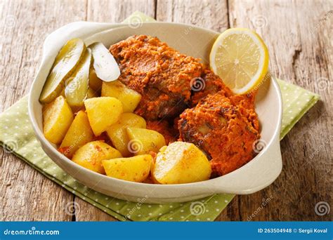 African And Portuguese Cuisine Galinha A Africana Or Frango Assado Is A