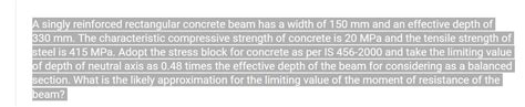 Answered A Singly Reinforced Rectangular Bartleby