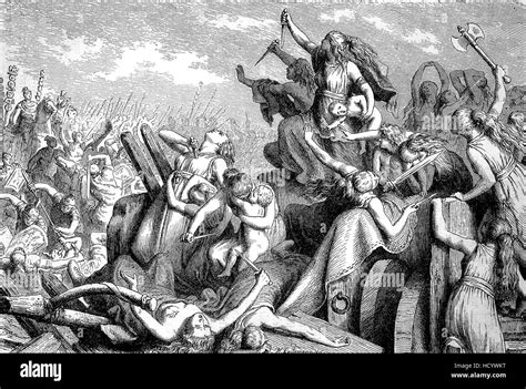 Die Alten Menschen Ot Die Kimbern Und Teutonen Verteidigen Ihre