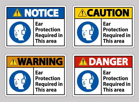 Premium Vector Ear Protection Required In This Area Symbol Sign