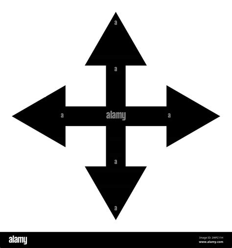 Four Arrows Icon Simple Flat Design Navigation Mobile Design