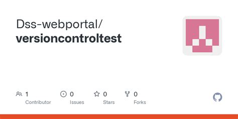 Github Dss Webportalversioncontroltest