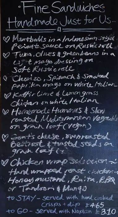 Menu At Tinderbox Cafe Glasgow 118 Ingram St
