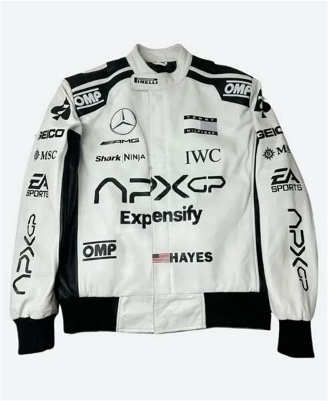 Brad Pitt F1 Black And White Racer Jacket On 55 Off