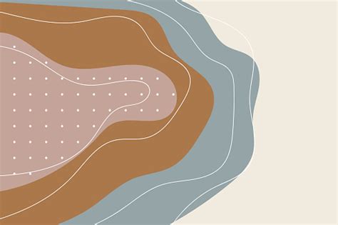 추상 파스텔 색상 배경 리퀴드 스타일 미니멀 한 아트 워크 포스터 웹 배너 벽지 패브릭 프린트 용 디자인 갈색에 대한 스톡 벡터