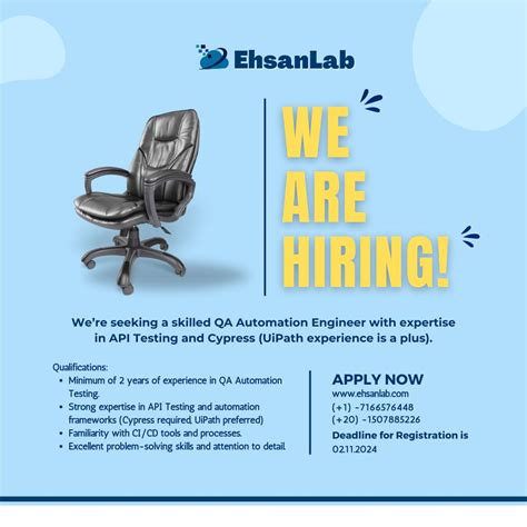 Hiring Qaautomation Softwaretesting Engineeringjobs Ehsanlab Ehsanlab Your Software