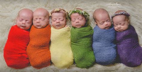 Newborn Alabama Sextuplets Form Cutest Rainbow In Photo Shoot