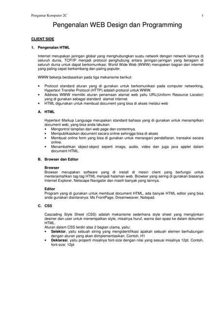 Pemrograman Web Javascript Pdf