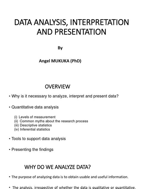 Data Analysis Interpretation And Presentation Pdf Data Analysis