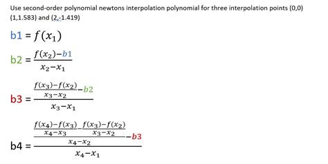 [solved] Use Second Order Polynomial Newtons Interpolation Polynomial Course Hero