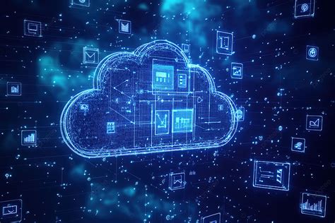 Cloud Computing With Data Analytics And Digital Interface Background