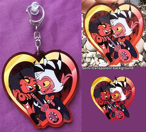 Helluva Boss Valentines Sweetheart Keychains Etsy Helluva Boss Valentines Sweetheart Keychains Etsy