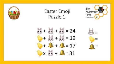 Easter Emoji Puzzles The Numeracy Hive Worksheets Library