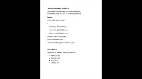 ORACLE 10G SQL PLUS TUTORIALS FOR BEGINNERS 1 YouTube