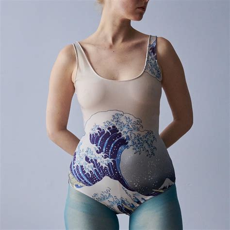 Bathing Suit The Great Wave Off Kanagawa Size Depop