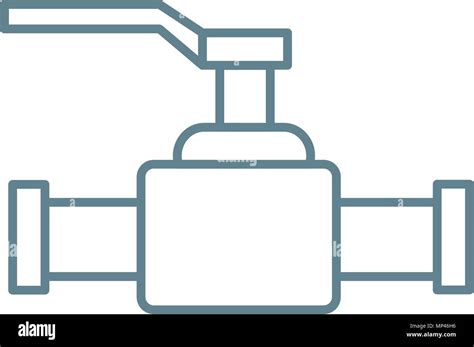 Lever Valve Linear Icon Concept Lever Valve Line Vector Sign Symbol Illustration Stock Vector