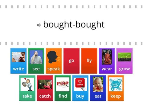 Irregular Verbs 3 Forms Find The Match