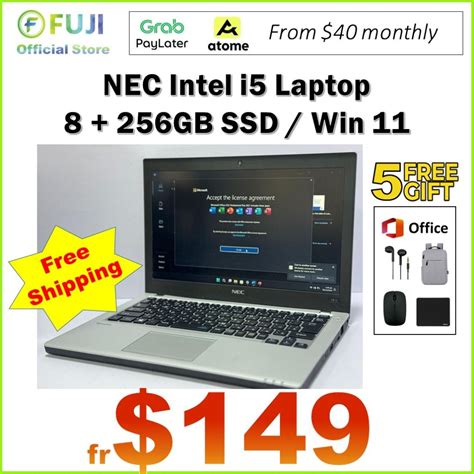 Nec Intel I5 Laptop Excellent Exterior Lightest Laptop Win 11