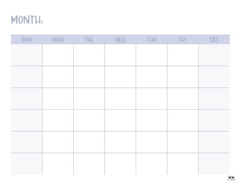 Blank Calendars 15 Free Printables Printabulls
