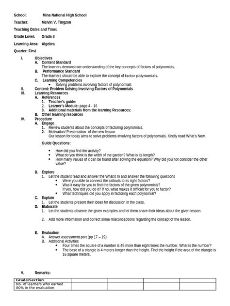 Factoring Word Problems Pdf