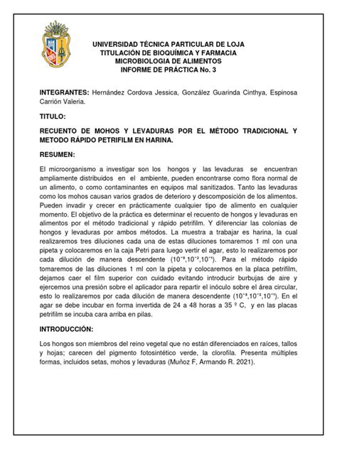 Práctica 3 Pdf Hongo Levadura