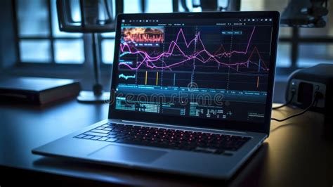 Analysis Laptop With Data Stock Illustration Illustration Of Hardware 361476661