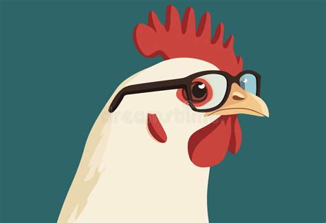 Chicken Wearing Glasses Stock Vector Illustration Of Creative 339703785