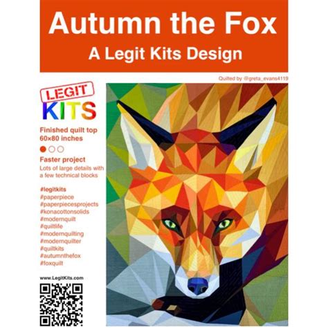 Autumn Fox Foundation Paper Piecing Pattern