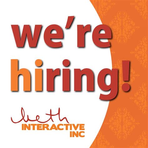 Here We Go Im Thrilled To Announce That Beth Interactive Is Hiring For Our 11th Team Member A
