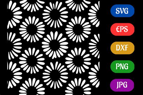 Flower Pattern Svg Eps Dxf Png  Graphic By Creative Oasis · Creative Fabrica