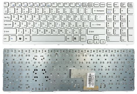 Клавиатура 9Z.N6CBW.G0R 9Z.N6CSW.G0R для Sony Vaio белая High Copy ...